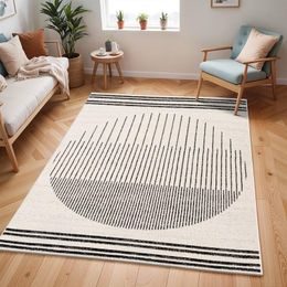Teppich &raquo;SANTIAGO&laquo; rechteckig 10 mm H&ouml;he Teppich im skandinavischen Design f&uuml;r ein modernes, stilvolles Zuhause schwarz Polypropylen (PP) B : 200cm 1 