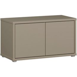 FORTE Schuhbank &raquo;Alice Springs, Grifflos, 8 Paar Schuhe, Polsterauflage optional&laquo; B/H/T 74,5/41,5/34,9 cm, Push to open beige Holzwerkstoff B/H/T: 