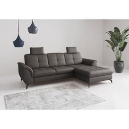 Sit & More sit&more Ecksofa &raquo;Zora&laquo; B/H/T: 262cm x 92cm x 164cm, NaturLEDER , Recamiere rechts, ohne Bett,ohne Bettkasten,R&uuml;cken echt