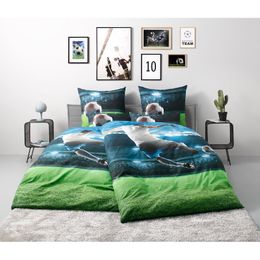 OTTO home Bettw&auml;sche &raquo;Joonas&laquo; 2 Stk. Fu&szlig;ball, American Football Renforc&eacute;, Obermaterial: 100% Baumwolle B/L: 135cm x 200cm, 1 Stk., 1 Stk., Renforc&eacute;, B