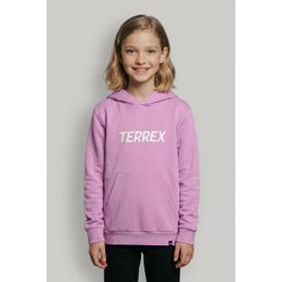adidas terrex Jungen Kapuzensweatshirt "K MT LOGO HD", rosa, Gr. 176, Obermaterial: 70% Baumwolle, 30% Polyester, Sweatshirts