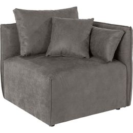 OTTO home Sofa-Eckelement &raquo;N&ouml;re&laquo; Modul - zum Zusammenstellen; in vielen Bezugsqualit&auml;ten und Farben grau Samtoptik (100% Polyester);Struktur (100% 