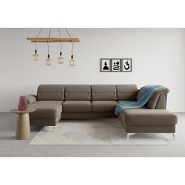 Sit & More sit&more Wohnlandschaft &raquo;Sinatra U-Form&laquo; optional mit Kopfteilverstellung und Armteilfunktion etc. grau 90% Polyester, 10% Polyamid B/H/T: 326cm x 