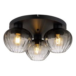 NOWA Deckenleuchte &raquo;TOY&laquo; E27 1 Stk. Deckenlampe, Glas, Wohnzimmer, Esszimmer schwarz 3, &Oslash; 19cm H: 20,5cm, 1 Stk.