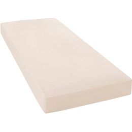 Janine Spannbettlaken &raquo;MAKO-FEINJERSEY 5007&laquo; aus 100% Baumwolle, f&uuml;r Matratzen bis 26 cm H&ouml;he beige Mako-Jersey, Obermaterial: 100% Baumwolle B/L: 200cm, 1 
