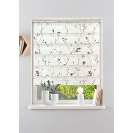 OTTO home Doppelrollo &raquo;MINNA&laquo; Lichtschutz Sichtschutz ohne Bohren freih&auml;ngend Rollo mit Floralem Design, F&uuml;r Fenster & T&uuml;r, Klemmfix - sehr beliebt! 