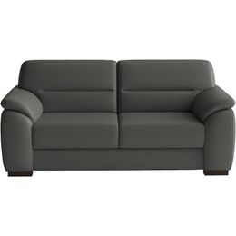 Sit & More sit&more 3-Sitzer &raquo;Montego&laquo; mit Federkern grau B/H/T: 196cm x 88cm x 90cm, NaturLEDER Stoff