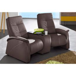 exxpo - sofa fashion 2-Sitzer &raquo;Tivoli, Kinosofa, bequem,&laquo; mit Relaxfunktion, integrierter Tischablage und Stauraumfach braun NaturLeder;Luxus-