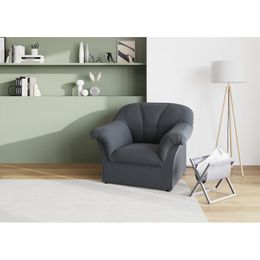 DOMO collection Sessel &raquo;Pegnitz zeitlos, elegante Armlehnen, komfortabel&laquo; grau 92% Polyester, 8% Nylon Feinstruktur, B/H/T: 105cm x 82cm x 82cm