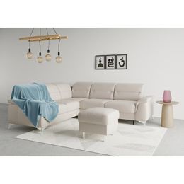 Sit & More sit&more Ecksofa &raquo;Sinatra L-Form&laquo; optional mit Kopfteilverstellung und Armteilfunktion grau 100% Polyester B/H/T: 251cm x 85cm x 231cm, Luxus-