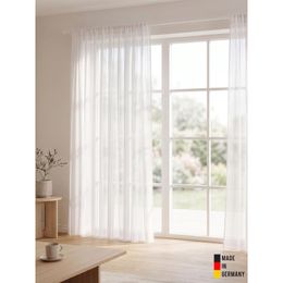 WIRTH Gardine &raquo;Manuela&laquo; Faltenband 1 Stk. tlg. Store wei&szlig; Voile, Polyester 105cm, Faltenband, 200cm