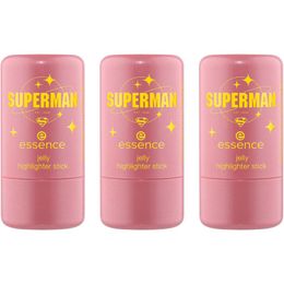 Essence Damen Highlighter &raquo;Superman jelly highlighter stick&laquo; Geleeartige Textur mit K&uuml;hleffekt, w&auml;ssrige Formel, nat&uuml;rlicher Glow. rosa 28,5 g