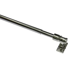Gardinia Scheibenstange &raquo;Cafehausstange Metall&laquo; &Oslash; 12 mm 1 l&auml;ufig-l&auml;ufig ausziehbar Serie Caf&eacute;hausstange California &Oslash; 12 mm grau L: 50cm - 85cm &Oslash; 12mm,