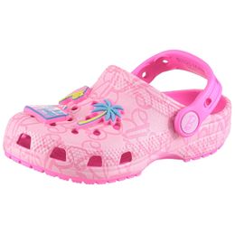 Crocs M&auml;dchen Clog "Toddlers' Barbie Classic Clog", Gr. 24rosa multi, Croslite , Schuhe, Barbie Clog, Hausschuh mit Herzchen
