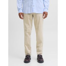Jack & Jones Jack & Jones Herren Chinohose &raquo;JJIMARCO mit Badge und hohem Tragekomfort&laquo; unifarben, modisch, slim fit, Baumwollmischung beige 32, L&auml;nge 30