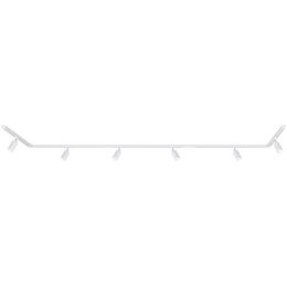 Briloner Leuchten Schienensystem-Sets &raquo;RAIL&laquo; GU10 7 Stk. Schienensystem Rail 4,5 m Wei&szlig; max. 9W Decke Wohnzimmer B&uuml;ro K&uuml;che wei&szlig; &Oslash; 5,5cm H: 14,5cm, 7 Stk.