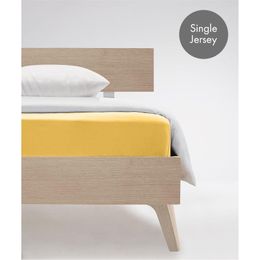 Fleuresse Spannbettlaken &raquo;Jenny C aus feinf&auml;digem Mako-Jersey&laquo; f&uuml;r Matratzen bis 23 cm H&ouml;he gelb Mako-Jersey, Obermaterial: 100% Baumwolle B/L: 120cm 