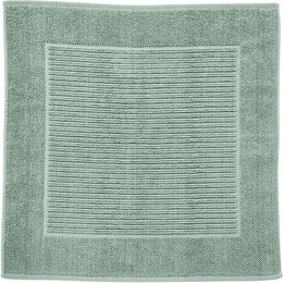 done. Badematte &raquo;Damian&laquo; H&ouml;he 10 mm fu&szlig;bodenheizungsgeeignet Badteppich, Uni-Farben, mit Bord&uuml;re, Hoch-Tief Effekt, reine Baumwolle blau Baumwolle 