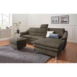 Sit & More sit&more Ecksofa &raquo;Cardoso L-Form&laquo; mit Federkern, wahlweise mit Schlaffunktion grau Luxus-Microfaser 2 (100% Polyester);Luxus-Microfaser ALTARA NUBUCK 