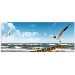 Artland Glasbild &raquo;Ostsee&laquo; Gew&auml;sser 1 Stk. tlg. in verschiedenen Gr&ouml;&szlig;en blau B/H/T: 125cm x 50cm, Glasbild Gew&auml;sser, 1 Stk.