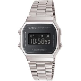 CASIO VINTAGE Damen CASIO VINTAGE Chronograph Quarzuhr, Armbanduhr, Damenuhr,Herrenuhr, Digitaluhr, Edelstahlarmband silber Einheitsgr&ouml;&szlig;e