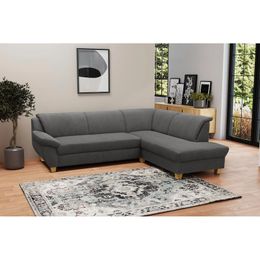 Home Affaire Ecksofa &raquo;Yesterday zeitlos und elegant, bequeme Armlehnen, L-Form&laquo; wahlweise mit Bettfunktion, auch in Cord grau 100% Polyester;
