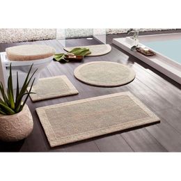 OTTO home Badematte &raquo;Kapra, Badvorleger, Badezimmer Teppich&laquo; H&ouml;he 14 mm beidseitig nutzbar fu&szlig;bodenheizungsgeeignet strapazierf&auml;hig mit Bord&uuml;re, 