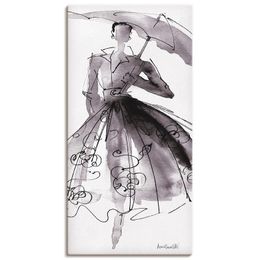 Artland Leinwandbild &raquo;Mode Skizzenbuch VI&laquo; Mode 1 Stk. tlg. auf Holzrahmen gespannt schwarz Leinwand B/H/T: 30cm x 60cm, Leinwandbild Mode Hochformat, 1 Stk.