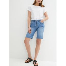 bonprix Damen bonprix Bermudas schmale Passform, elastisches Material, mit Bindeband 52, N-Gr