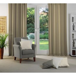 WIRTH Vorhang &raquo;Dim out&laquo; Kr&auml;uselband 1 Stk. tlg. nach Ma&szlig; grau Polyester 155cm, Kr&auml;uselband, 142cm