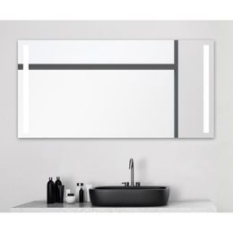 Talos Badspiegel &raquo; Light&laquo; Design Lichtspiegel silber B/H/T: 140cm x 70cm x 2,5cm