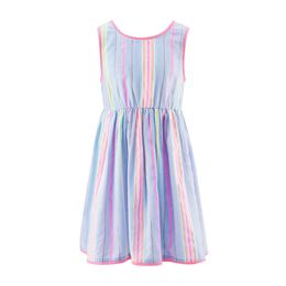 happy girls Kleid M&auml;dchen Gr&ouml;&szlig;e 104 hellblau / pastellorange / pink / wei&szlig;