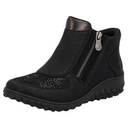 Rieker Damen Schlupfboots &raquo;Ready2GO&laquo; Stiefelette, Casual-Boots, Profilsohle, mit seitlichem Rei&szlig;verschluss schwarz 42