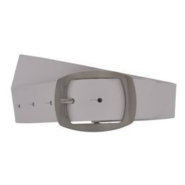 AnnaMatoni Damen Lederg&uuml;rtel "AnnaMatoni Damen Lederg&uuml;rtel Basic G&uuml;rtel 3cm breit echt Leder", wei&szlig;, Gr. 90, 100% Leder, G&uuml;rtel