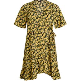 ZIZZI Kleid 'Caanni' Damen Gr&ouml;&szlig;e 58/60 pastellgelb / gr&uuml;n / schwarz Sommerkleid