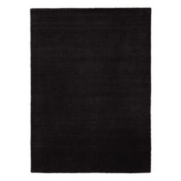 CarpetFine Wollteppich &raquo;Gabbeh Lola Uni&laquo; rechteckig 14 mm H&ouml;he mit nat&uuml;rlichem Pflanzenmaterial von Hand gewebt, auch in Rund grau Wolle B : 200cm 1 