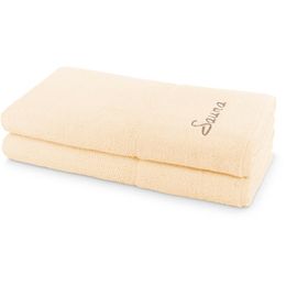 M&ouml;ve for frottana Saunatuch wei&szlig; Walkfrottier, Obermaterial: 100% Baumwolle B/L: 80cmx200cm, 2 Stk., Walkfrottier