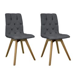 OTTO home Esszimmerstuhl &raquo;Rania&laquo; (Set) 2 Stk.Massivholzgestell, mit Knopfheftung schwarz Holzwerkstoff, Massivholz B/H/T: 45cm x 91cm x 55cm, 2 Stk., 