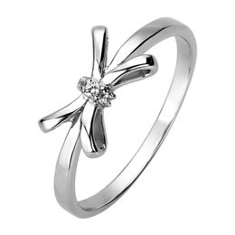 Jobo Damen Silberring "Ring Damenring", 52, Silber 925 (Sterlingsilber), silber, Silber 925 (Sterlingsilber), Fingerringe, 925 Silber mit 3 Zirkonia