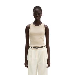 Marc O'Polo MARC O'POLO Damen T-Shirt "aus Organic-Cotton-Rib-Jersey", beige, Gr. XS, unifarben, Obermaterial: 100% Baumwolle, Shirts