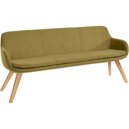 Musterring Essbank &raquo;Tavia&laquo; Stativgestell aus Eiche bianco massiv, Breite 180, 200 oder 220 cm gr&uuml;n 100% PES B/H/T: 180cm x 87cm x 66cm, Flachgewebe