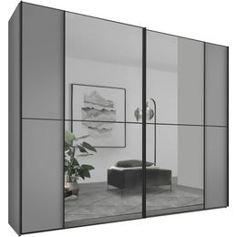 STAUD Schwebet&uuml;renschrank &raquo;Sonett 220G, Made in Germany&laquo;, mit vier verschiedenen Ausstattungsvarianten grau Holzwerkstoff Hellgrau, B/H/T: 249cm x 