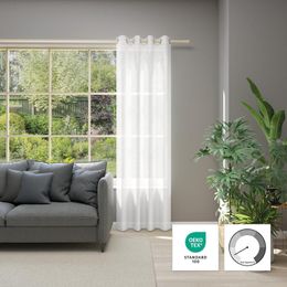 Neutex for you! Vorhang &raquo;Allure&laquo; &Ouml;sen 1 Stk. tlg. HxB: 245x140, &Ouml;senschal mit Metall&ouml;sen beige Jacquard, Polyester 245cm, &Ouml;sen, 140cm