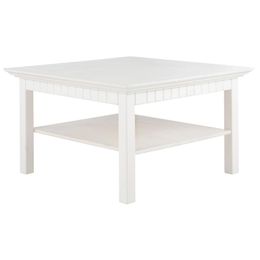 OTTO home Couchtisch &raquo;Lisa, Tisch, Kaffeetisch, Beistelltisch&laquo; Kaffeetisch, massives Kiefernholz, B/T/H: 76x76x45 cm wei&szlig; B/H/T: 76cm x 45cm x 76cm