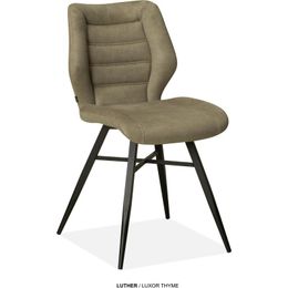 OMG Design Esszimmerstuhl &raquo;Luther&laquo; (Set) 2 Stk.Schalenstuhl, bequem gepolstert, Esszimmerstuhl beige Polyester B/H/T: 47cm x 84,5cm x 59,5cm, 2 Stk., 