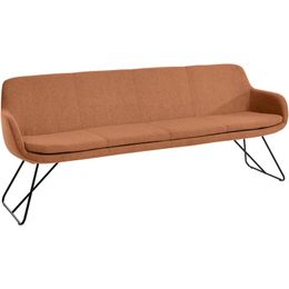 Musterring Essbank &raquo;Tavia&laquo; Schlittengestell in drei Ausf&uuml;hrungen, Breite 180, 200 oder 220 cm orange 100% PES B/H/T: 200cm x 87cm x 66cm, Flachgewebe