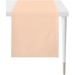 Apelt Tischl&auml;ufer &raquo;4362 Rips-Uni&laquo; Wasser- und Schmutzabweisend rot Baumwolle, Polyester B/L: 45cm x 135cm, 1 Stk., rechteckig