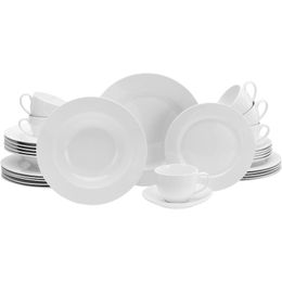Creatable Kombiservice &raquo;Fleur Royal&laquo; extrem d&uuml;nn, leicht, lichtdurchl&auml;ssig beige Porzellan 30 Stk.