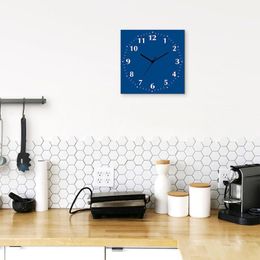 Artland Wanduhr &raquo;Uni Trendfarben&laquo; wahlweise mit Quarz- oder Funkuhrwerk, lautlos ohne Tickger&auml;usche blau B/H/T: 30cm x 30cm x 0,3cm, Funkuhr, 12 Ziffern