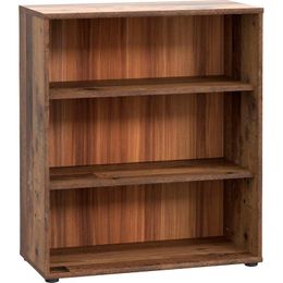 FORTE Regal &raquo;Tempra, Mehrzweckregal breit, H&ouml;he 111,1cm, 2 Ablageb&ouml;den&laquo; Breite 73,7 cm braun Holzwerkstoff B/H/T: 73,7cm x 85,5cm x 34,8cm, 3 Stk. 